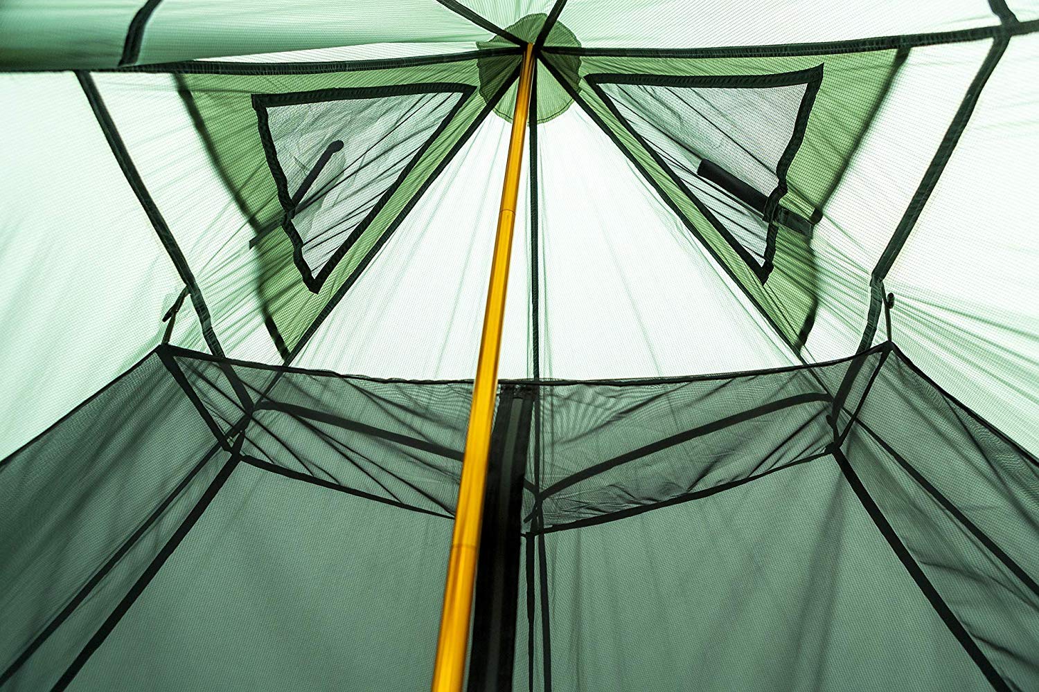 OneTigris Iron Wall Stove Tent, Lightweight Teepee Tent with Removable Inner Mesh, 20D SIL-Nylon 1-3 Persons for Backpacking Hiking Fishing Canoeing Travel Winter Camping