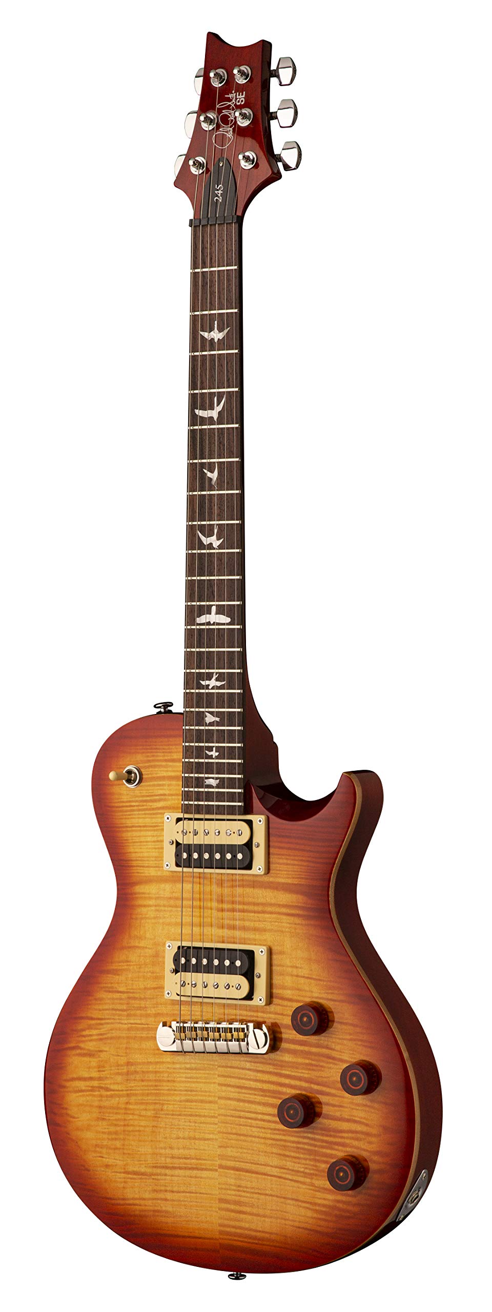 PRS Guitars 6 String SE 245 Vintage Sunburst with Gig Bag, Right (100465:VS)