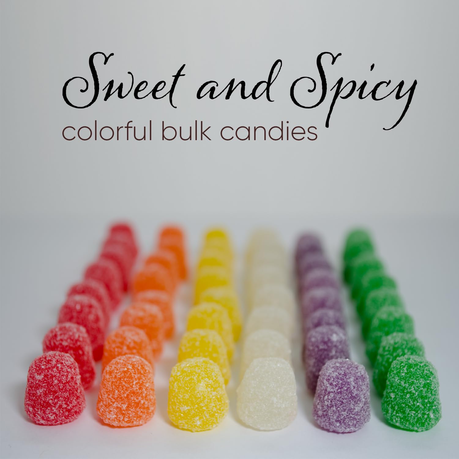 Spice Candy Gum Drops Bulk Candy - Assorted Fruit Flavor - 2 Pounds - Jelly Fruit Gum Drops - Sweet And Spice Drops Candy - Delicious Bulk Pack for Endless Candy Enjoyment - Ideal for Holidays Christmas Candy Tree