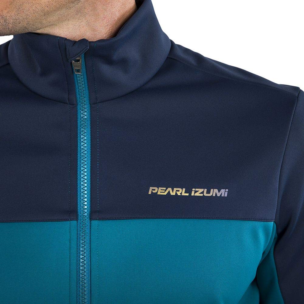 PEARL IZUMI Men's Quest AmFIB Cycling Jacket, Navy/Teal, X-Large