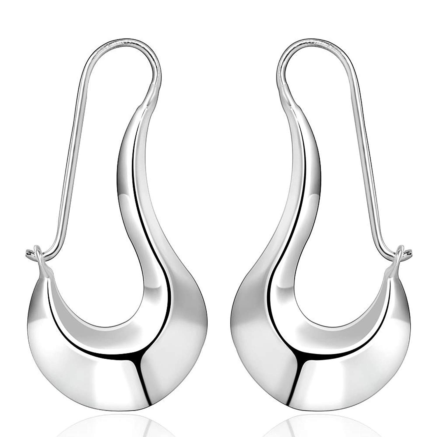 NYKKOLA Beautiful Elegant Jewelry 925 Silver Unique Simple Dangle Earrings