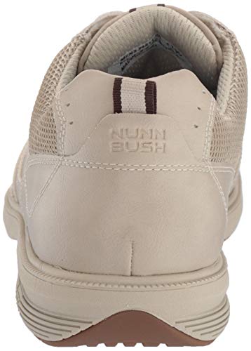 Nunn Bush Men's KORE Walk Moccasin Toe Lace Up Oxford Shoe, Bone, 9