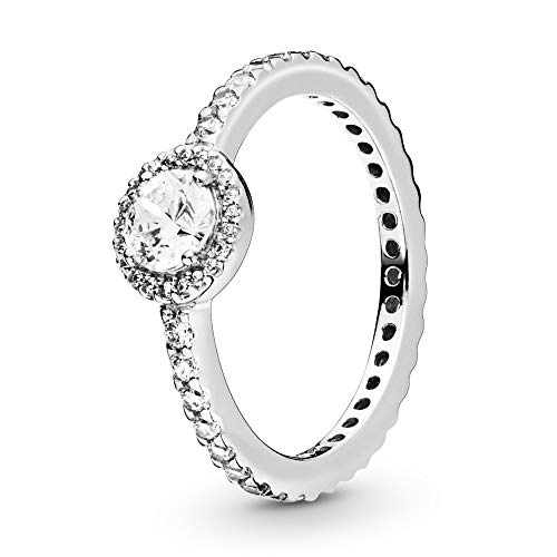 PANDORA Classic Elegance Ring, Sterling Silver, Clear Cubic Zirconia, Size 7.5