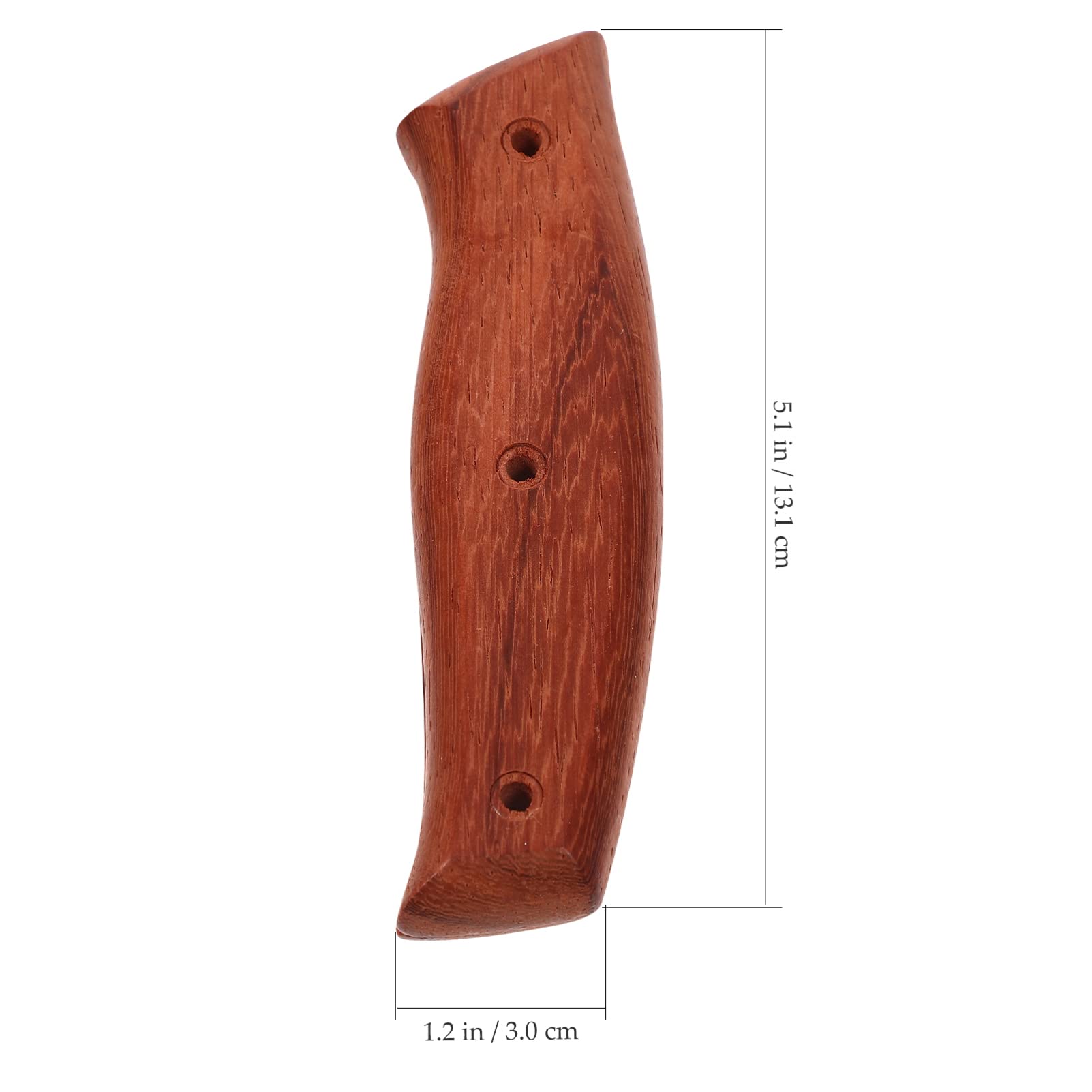 Zerodeko Kitchen Knife Replacement Handle Wooden Knife Repair Handle Cutter Grip Handle Knife Replacement Accessories Parts with Nuts for Home Dark Red