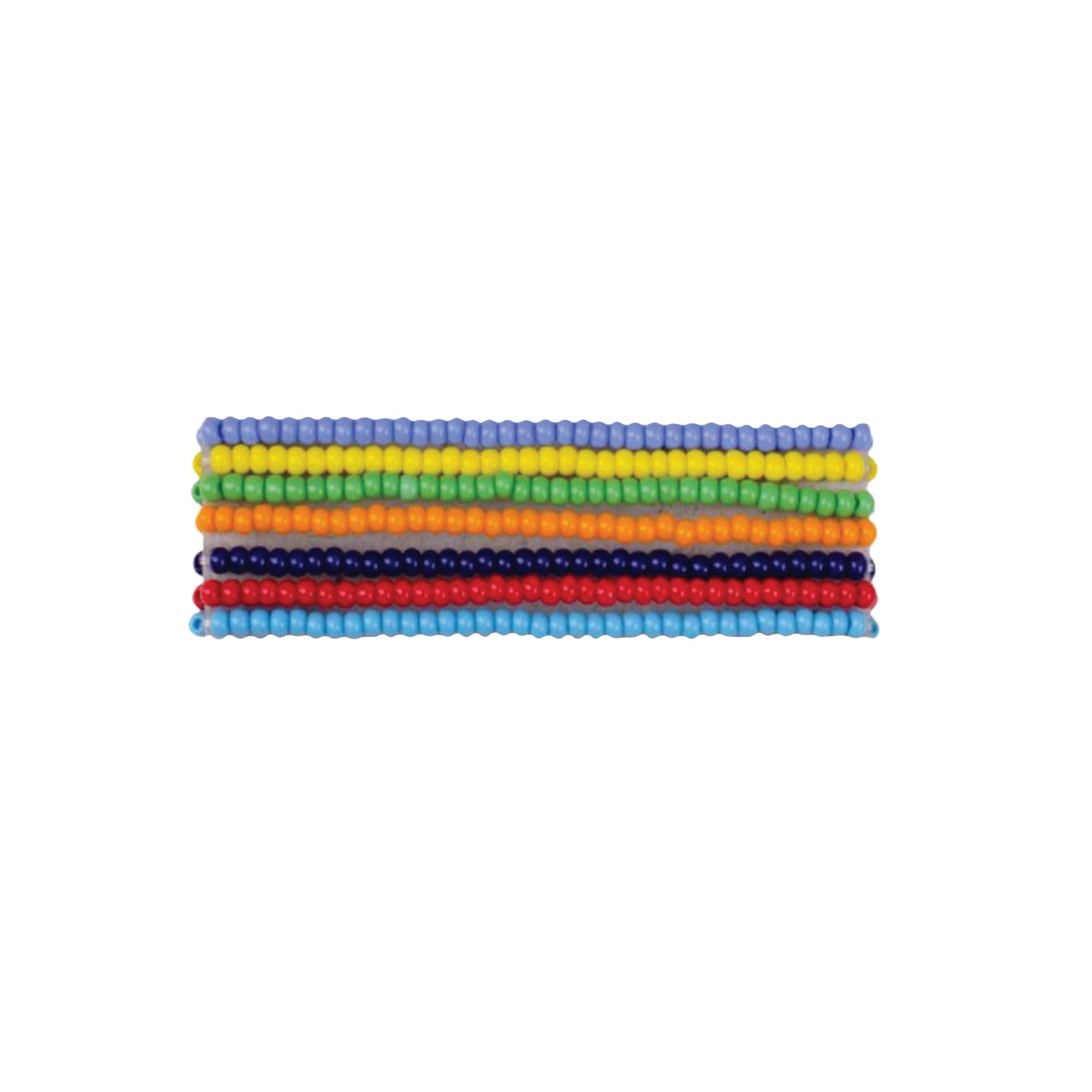 Ubuntu Life Rainbow Glass Bead Bracelet Pack – Pack of 7 Handmade, Elastic Nylon and Glass Beaded Bracelets, Bright and Colorful Stretch Bracelet Set (Rainbow, 7-Pack)