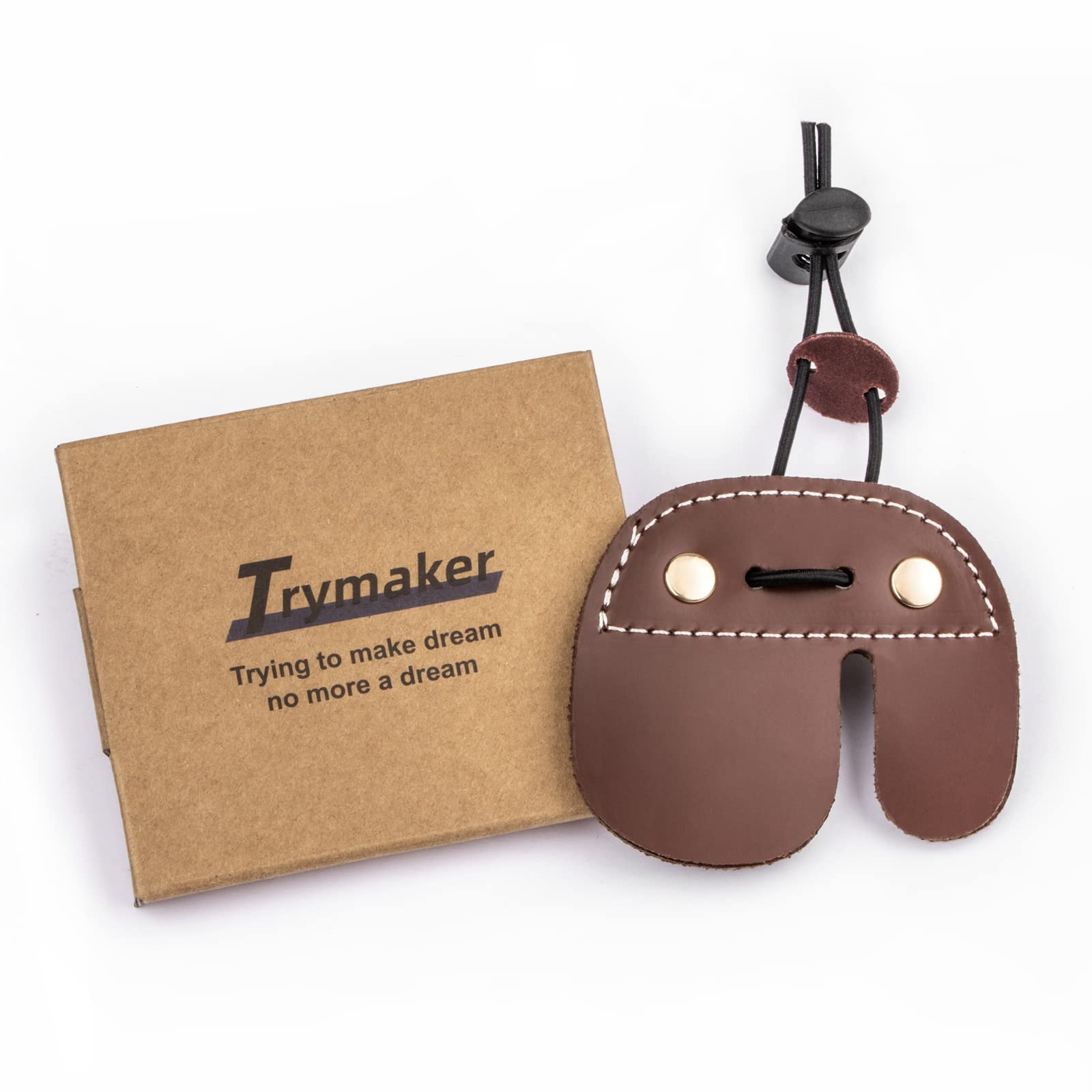 Trymaker Archery Finger Tab，Leather Protective Tab for Recurve Bow and Compound Bow Men and Women,Finger Tab for Hunting Bow with Archery Equipment and Accessories