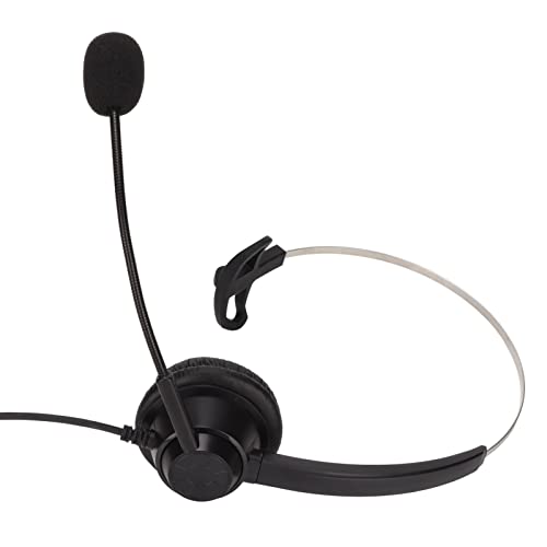 YYOYY Business Headset, 2.5mm Computer Headphones with HD Noise Canceling Microphone, for Call Center, Customer Service, Office, Super Light, Ultra Comfort