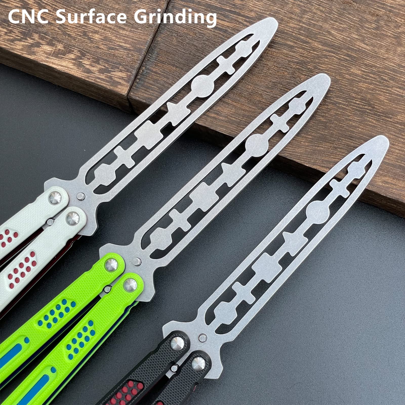 YZH GOAT G10 Multifunctional Butterfly Ruler Super Smooth Well Balanced, Stainless Steel (Black)
