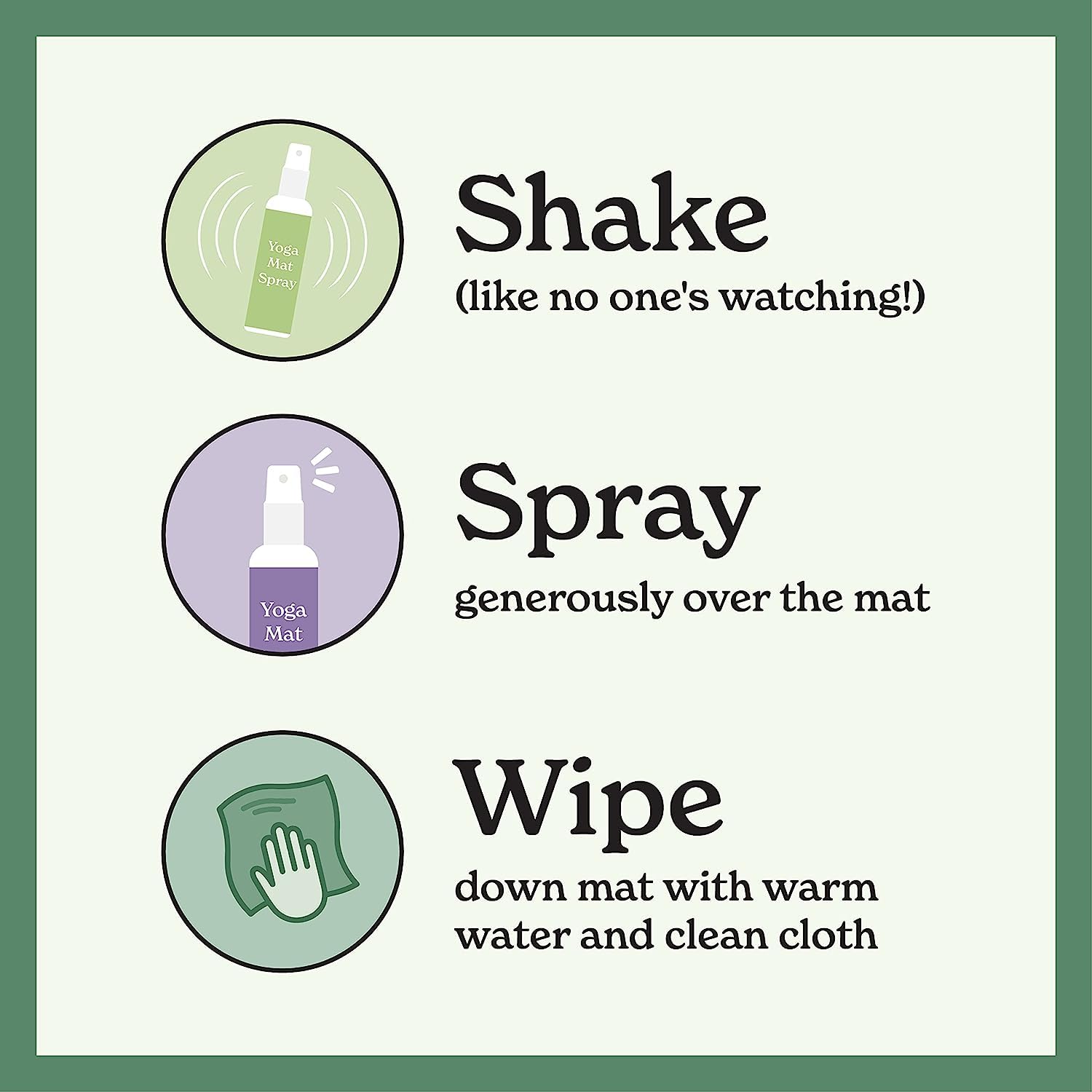 Vine Homecare - Yoga Mat Spray - Refresh Your Zen - Naturally Cleans and Deodorizes Your Yoga and Gym Mats - Made With Essential Oils - 4 OZ - Lavender Mint