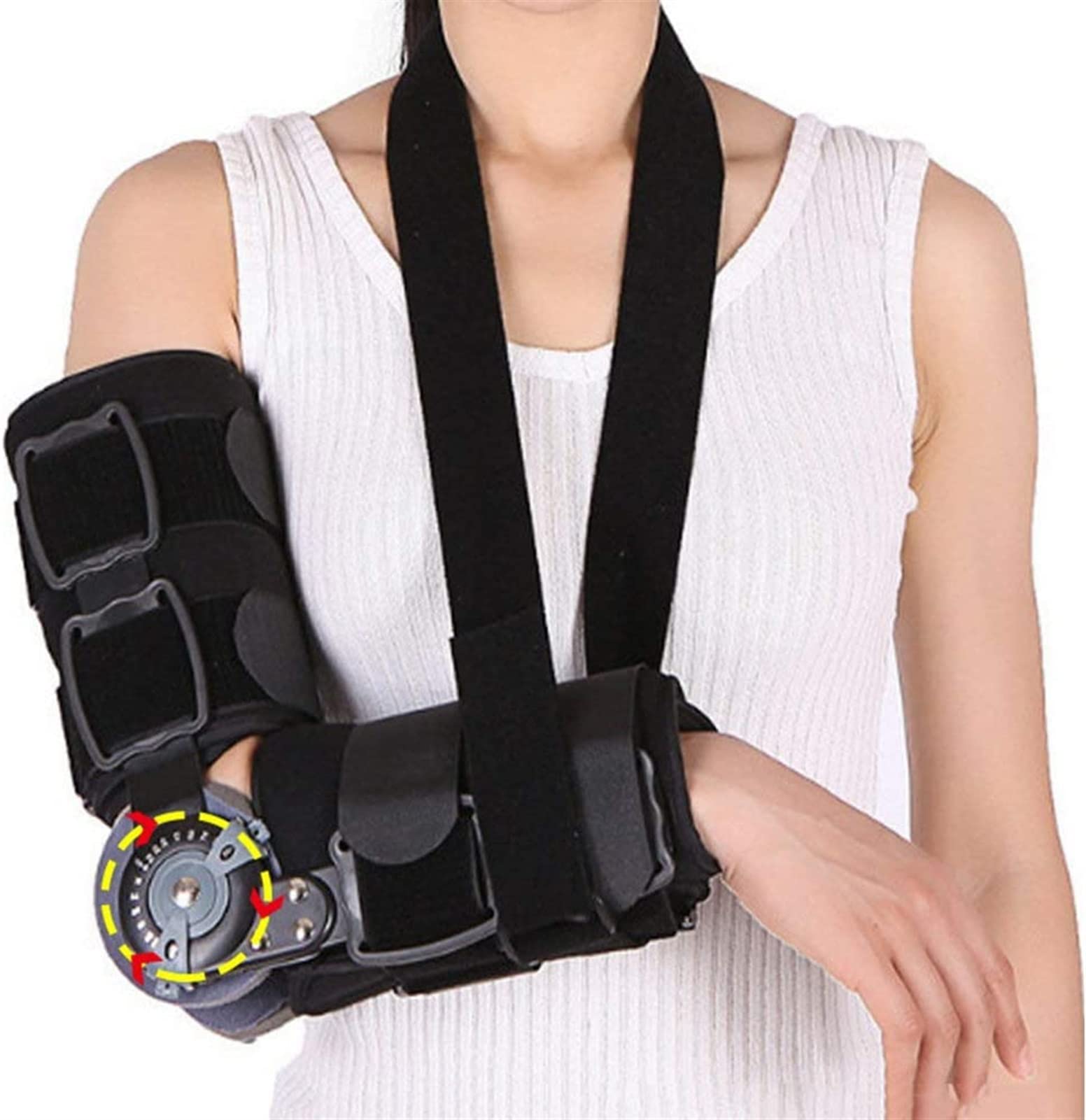 TSUSF Hinged Elbow Brace Elbow Immobilizer For Injuries Sprained Elbows Tendonitis Arthritis And Other Sports Injuries
