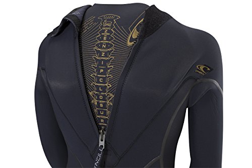O'Neill Men's Psycho One 4/3mm Back Zip Full Wetsuit, Black/Black, Large
