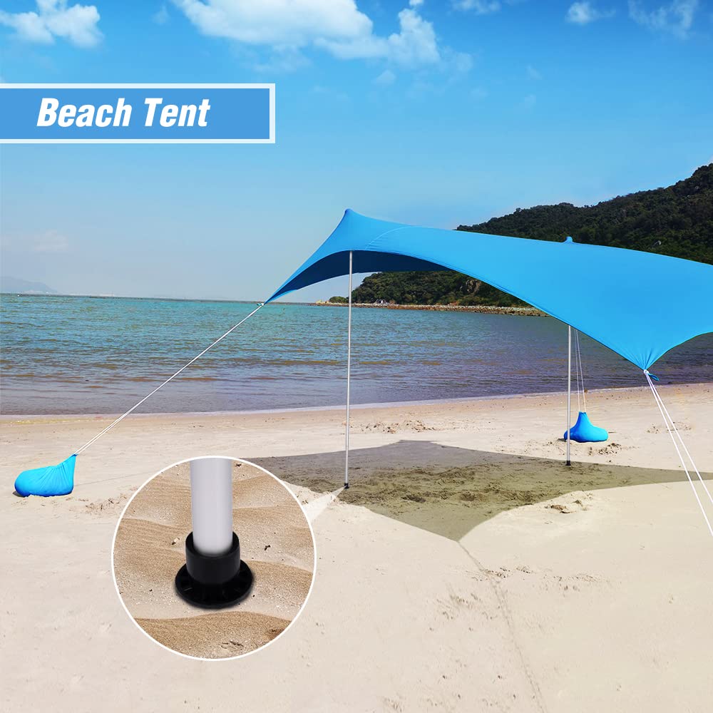 REDCAMP Adjustable Aluminum Tarp Poles Set of 2, 75"-87", Multifunction & Lightweight Telescoping Tent Poles Replacement for Beach Tent Tarp Canopy Awning