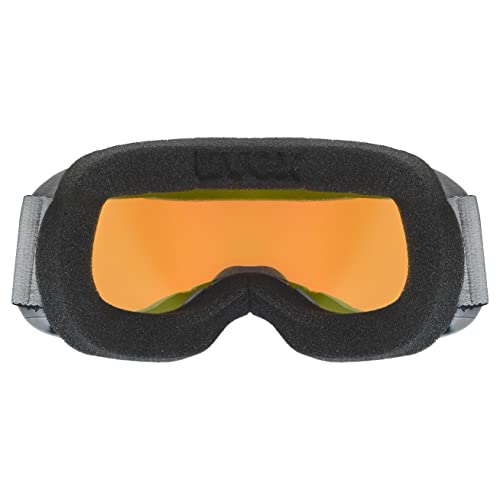 uvex Unisex-Adult, elemnt FM ski goggles, rhino mat/orange-orange, one size
