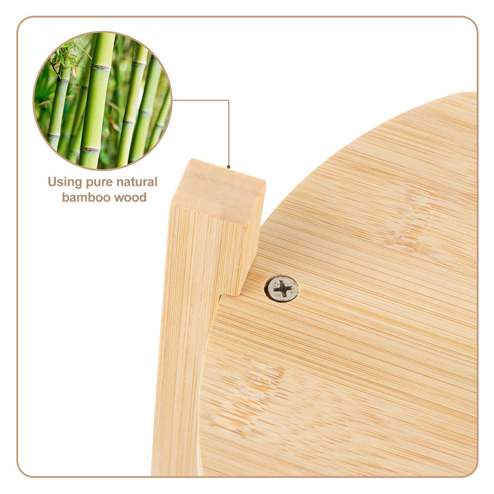 Ruizhihu Beverage Dispenser Stand Round Glass ๐ช๐ฎ๐๐ฒ๐ฟ ๐๐ถ๐๐ฝ๐ฒ๐ป๐๐ฒ๐ฟ ๐ฆ๐๐ฎ๐ป๐ฑ Bamboo Wood Drink Dispenser Stand Fits 6-8 Inches Diameter of Drink Stand Beverage Dispenser Stand Only