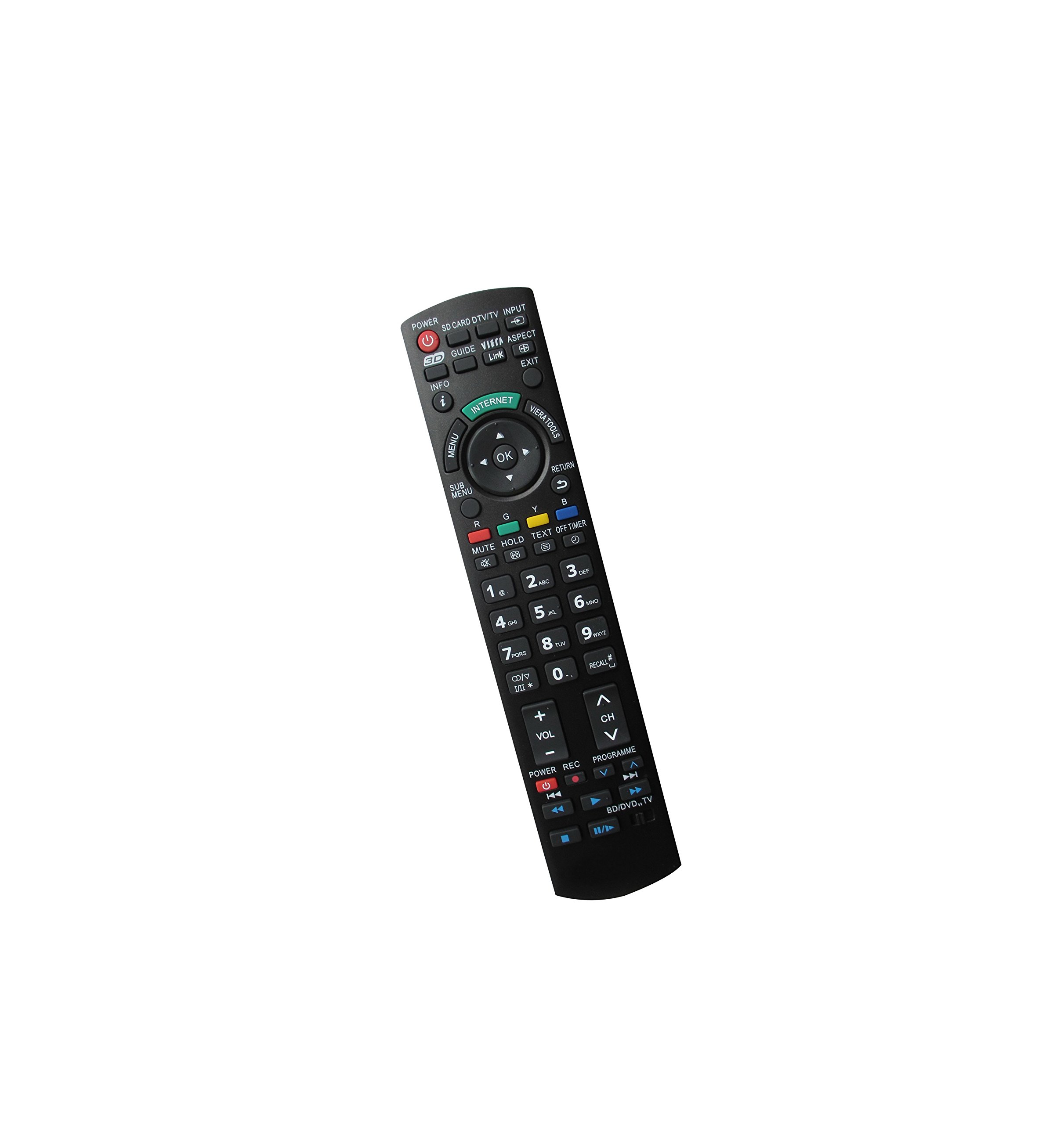 Universal Replacement Remote Control Fit for Panasonic PT-50LC13 PT-60LC13 TH-42PX20 CT-32E131UG CT-32E13G Plasma LCD LED HDTV Viera TV