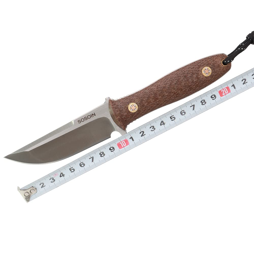 Sosoin D2 steel blade Sos-004 outdoor survival hunting knife with linen handle (S2)