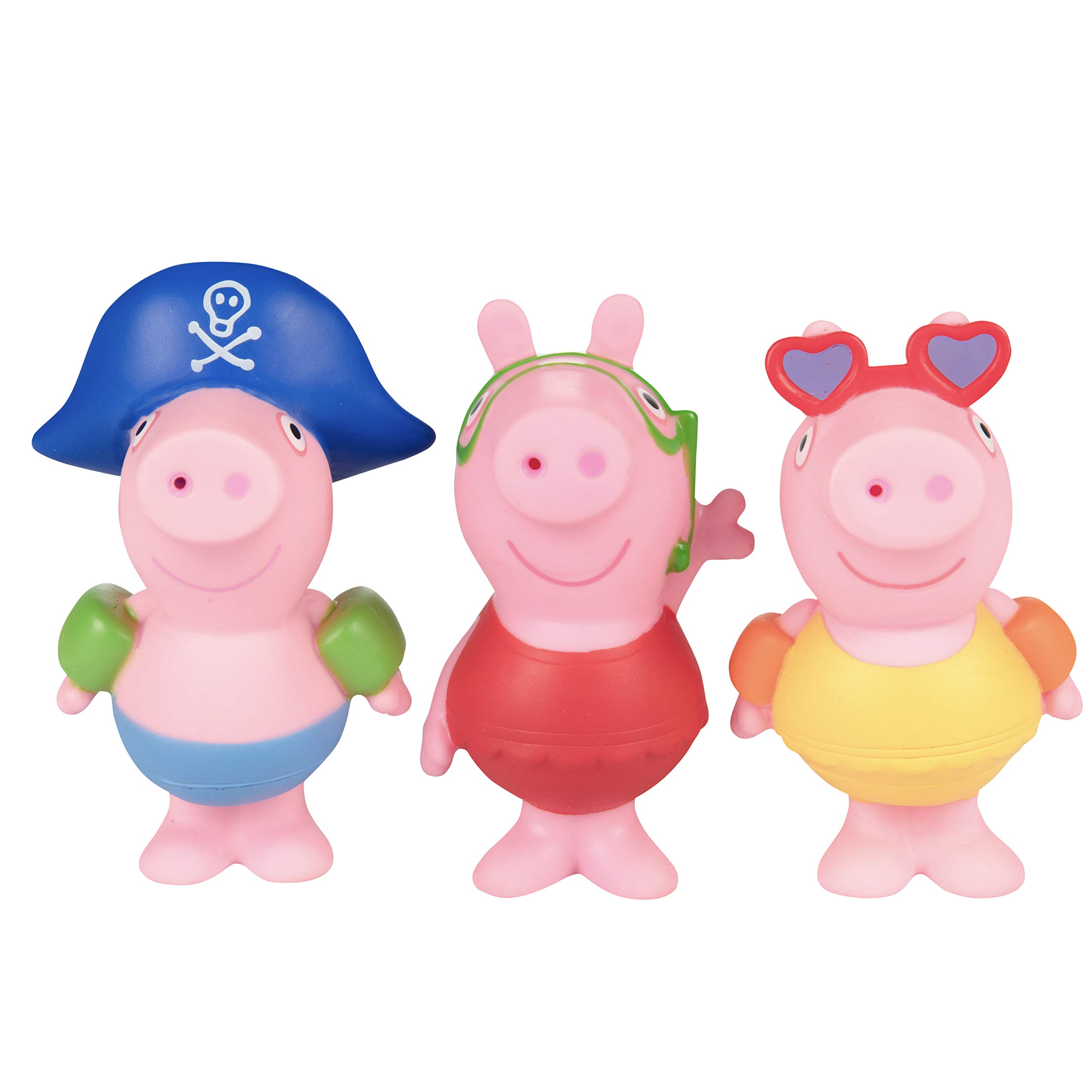 Peppa Pig Squish N Splash Water Squirter Toys, 6 Pieces - for Bath Tub & Pool - Includes Peppa, Suzy Sheep, Candy Cat, George & Ducky - Toy for Toddlers & Kids - 3+