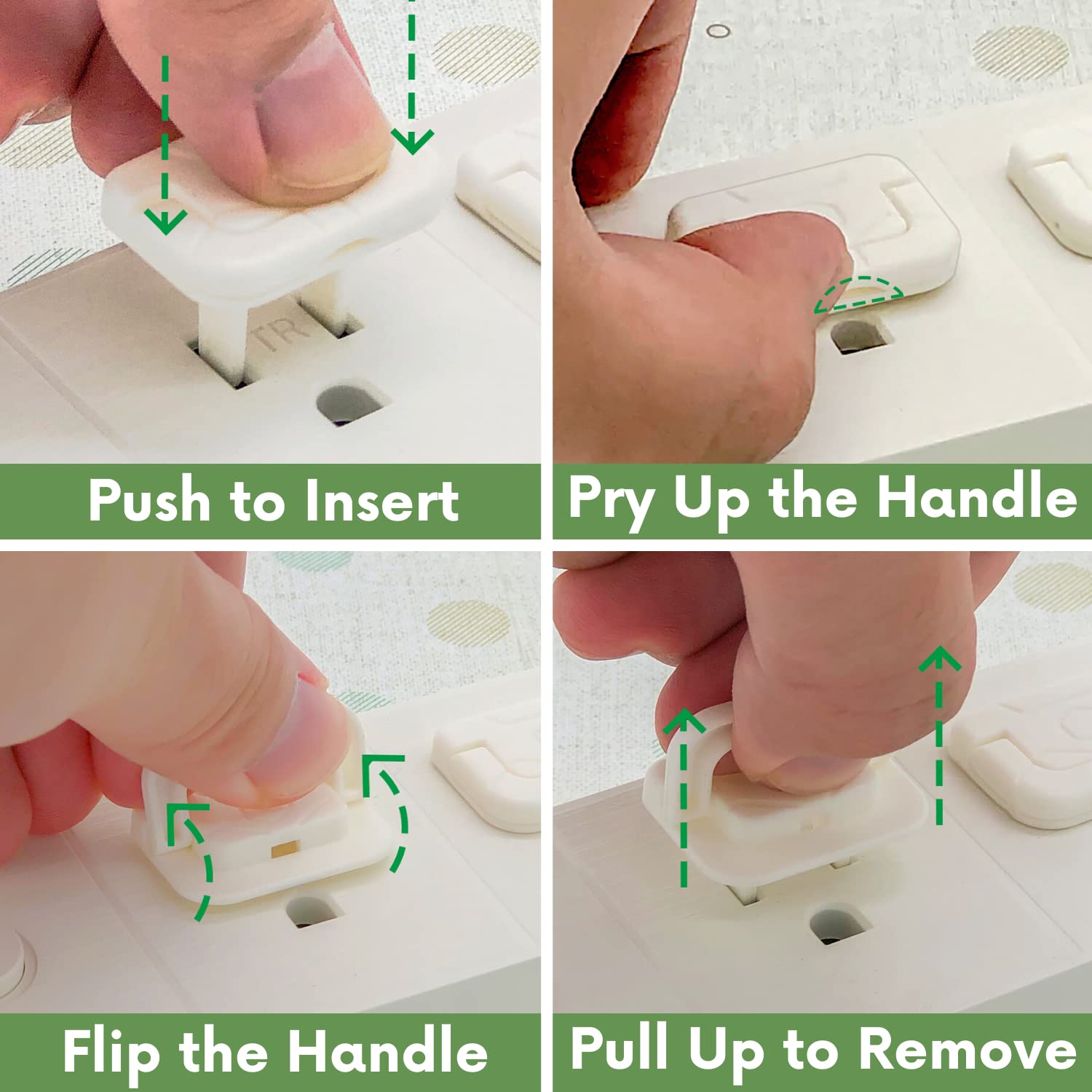 Outlet Covers Baby Proofing Socket Protectors Child Safety Plug Caps Difficult for Toddler to Remove Electric Shock Guard for US 2-Prong White 40 Pack