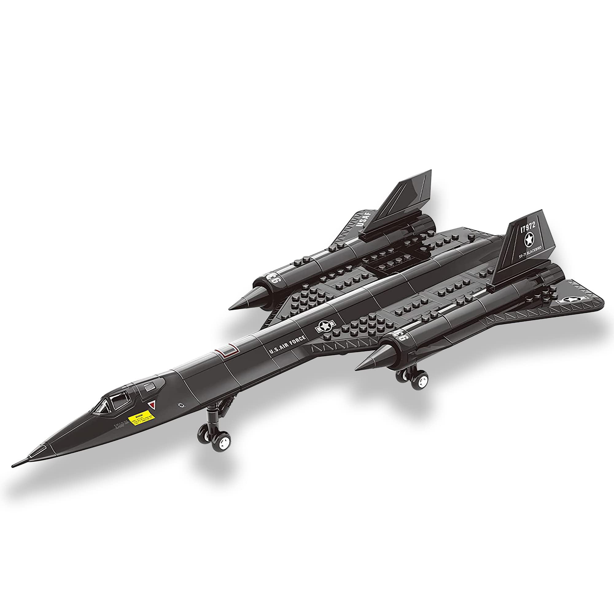 ZYLEDW Airplane Building Bricks Set SR-71 Blackbird Plane Model Reconnaissance Aircraft Army Jet Fighter Building Blocks Kit for Adults Kid Older Than 6 4005