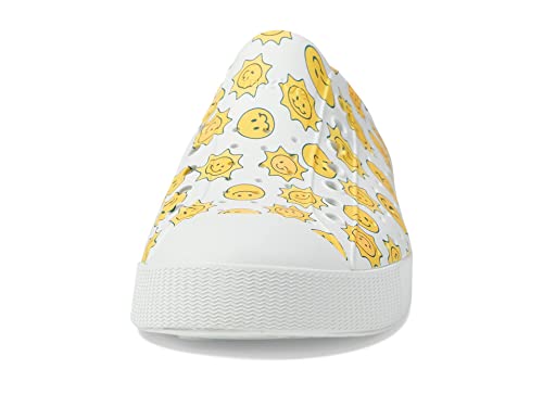 Native Shoes Unisex Jefferson Sugarlite Print Shell White/Shell White/Raincoat Sunsmile Men's 6, Women's 8 Medium