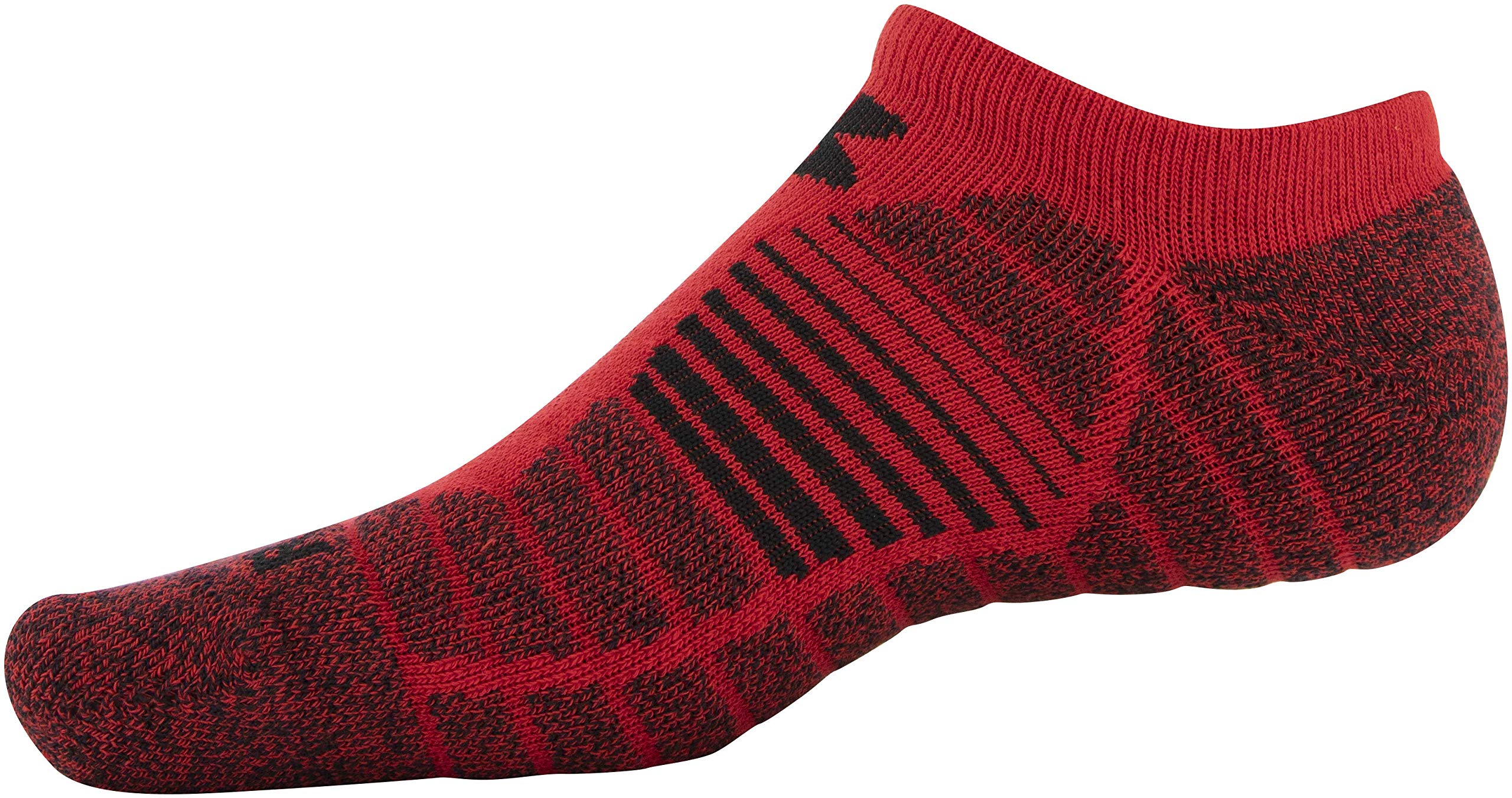 Under Armour Adult Elevated Performance No Show Socks, 3-Pairs, Red Assorted 1, Medium