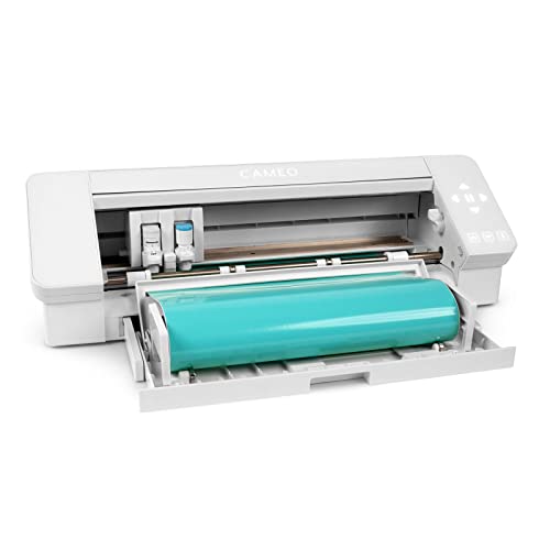 Silhouette Cameo 4 with Bluetooth, 12x12 Cutting Mat, Autoblade 2, 100 Designs and Silhouette Studio Software - White Edition