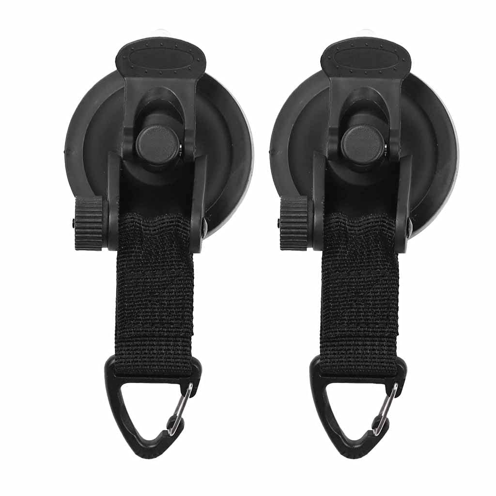 UXZDX CUJUX 2Pcs Heavy Duty Suction Cups Tie Downs with Hooks for Car Tent Sucker Awning Windshield Camping Tarp Boat RV