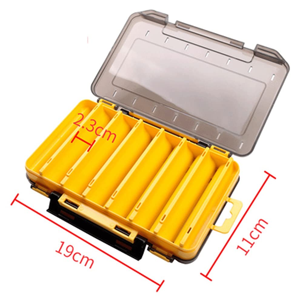 UXZDX CUJUX Double-Layer Plastic Fishing Bait Box Double-Layer Fishing Tackle Box Double-Sided Fishing Tackle Box