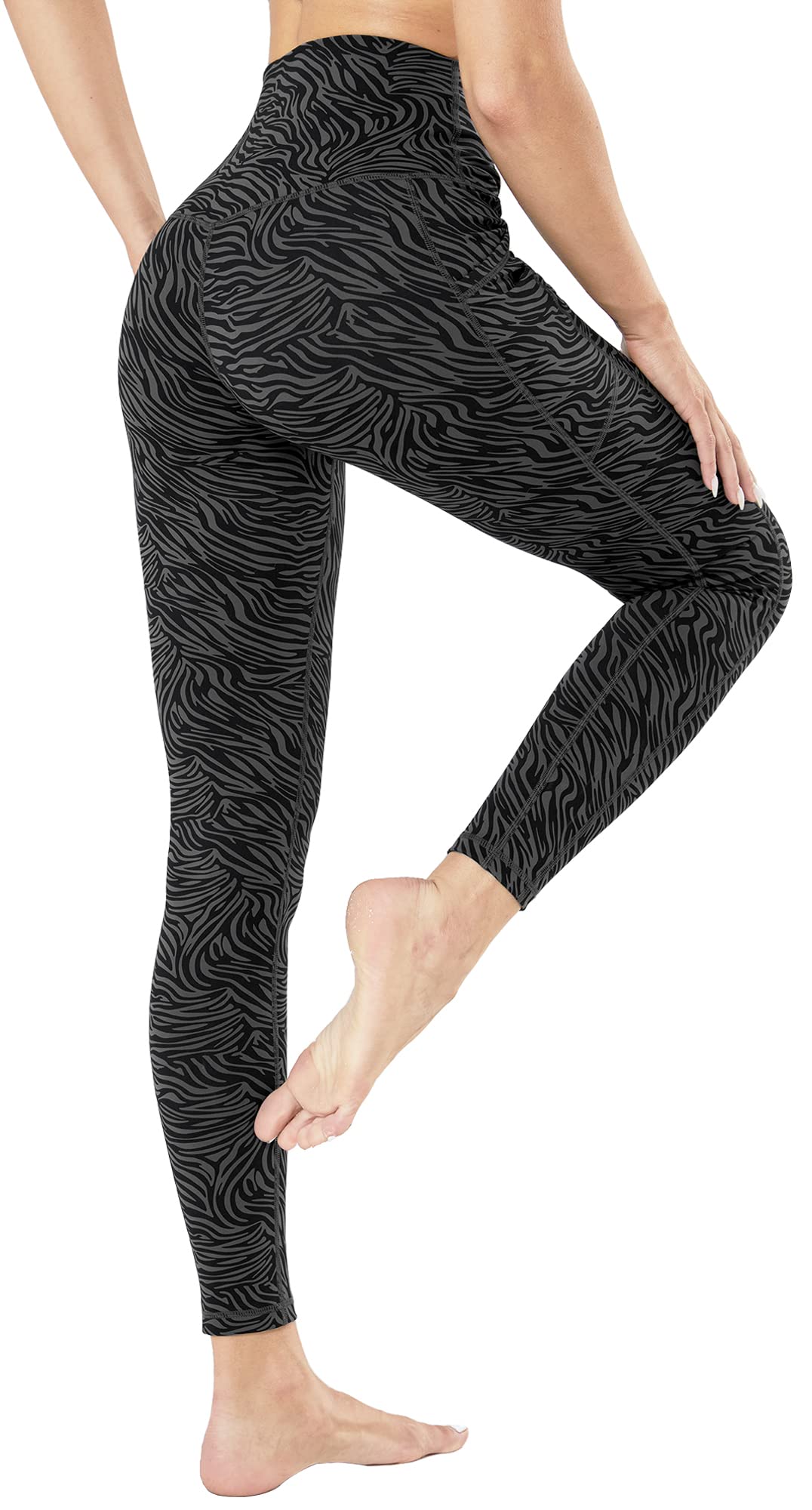 Telamon Women's High Waist Workout Yoga Pants with Pockets Tummy Control Non See-Through Compression Leggings