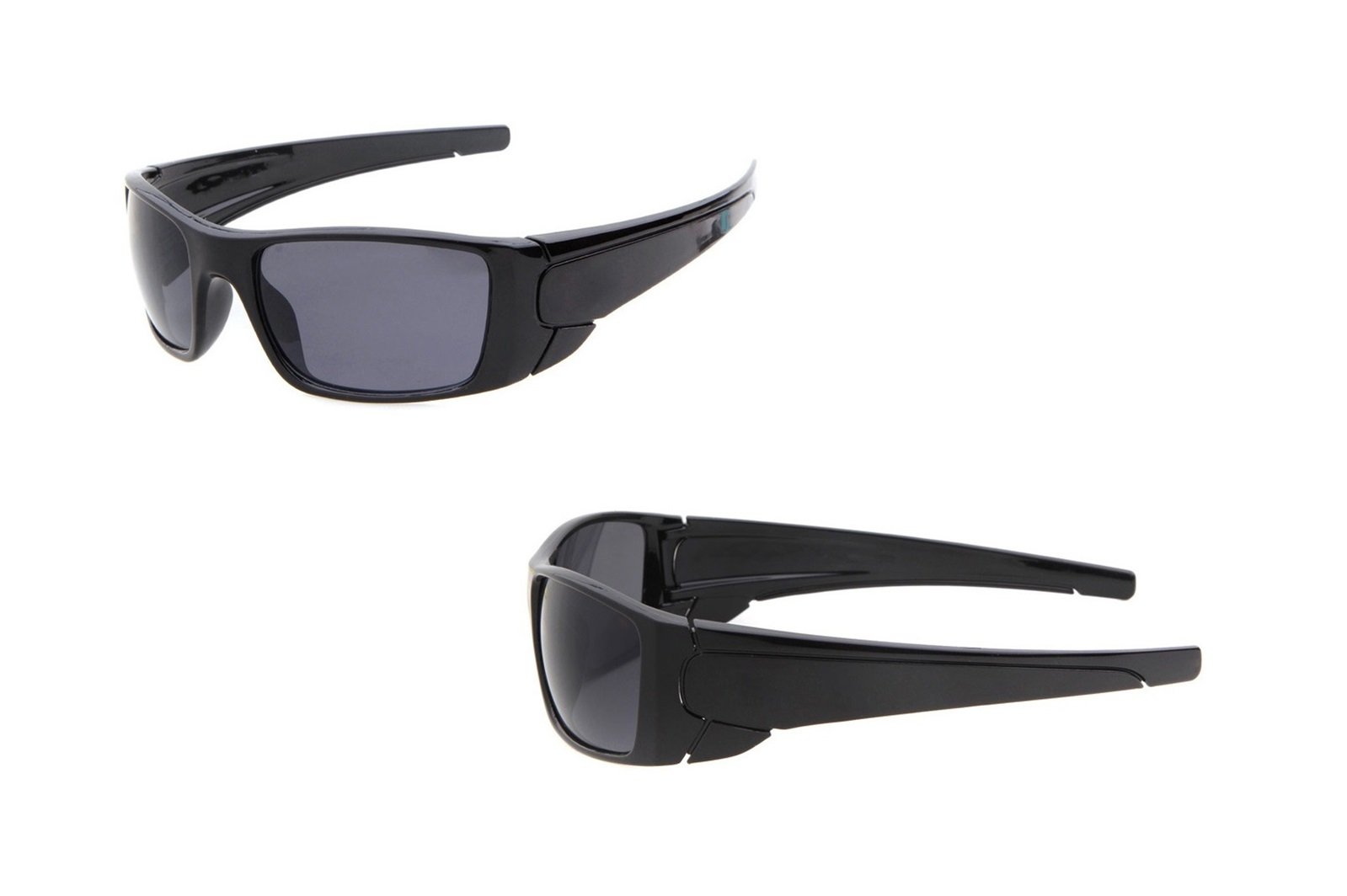 Polarized Sunglasses with Case - Unisex Sports Sunglasses (Black, Black)
