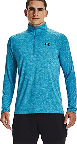 Under Armour Men's Tech 2.0 1/2 Zip-up T-Shirt (X-Large Tall, Radar Blue/Black - 422)