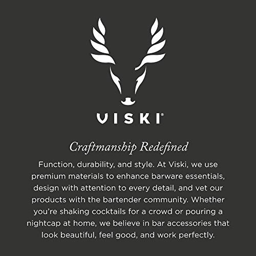 Viski Gunmetal Weighted Stainless Steel Barspoon, Japanese Twisted Stem Handle, Teardrop Weight