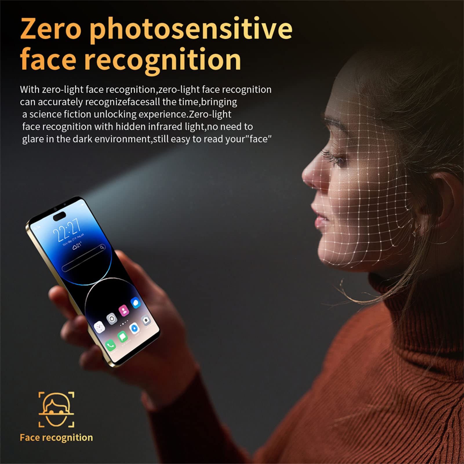 Unlocked Smartphone, I14 Promax Cell Phone for Android11, 6.1in 10 Core CPU, 2G 5G WiFi GPS Navigation Bluetooth5.0, 4GB 64GB Storage, 8MP 16MP Camera, 7000mAhBattery