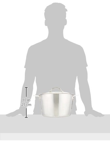 Viking Culinary 3-Ply Stainless Steel Stock Pot, 8 Quart, Includes Glass Lid, Dishwasher, Oven Safe, Works on All Cooktops including Induction