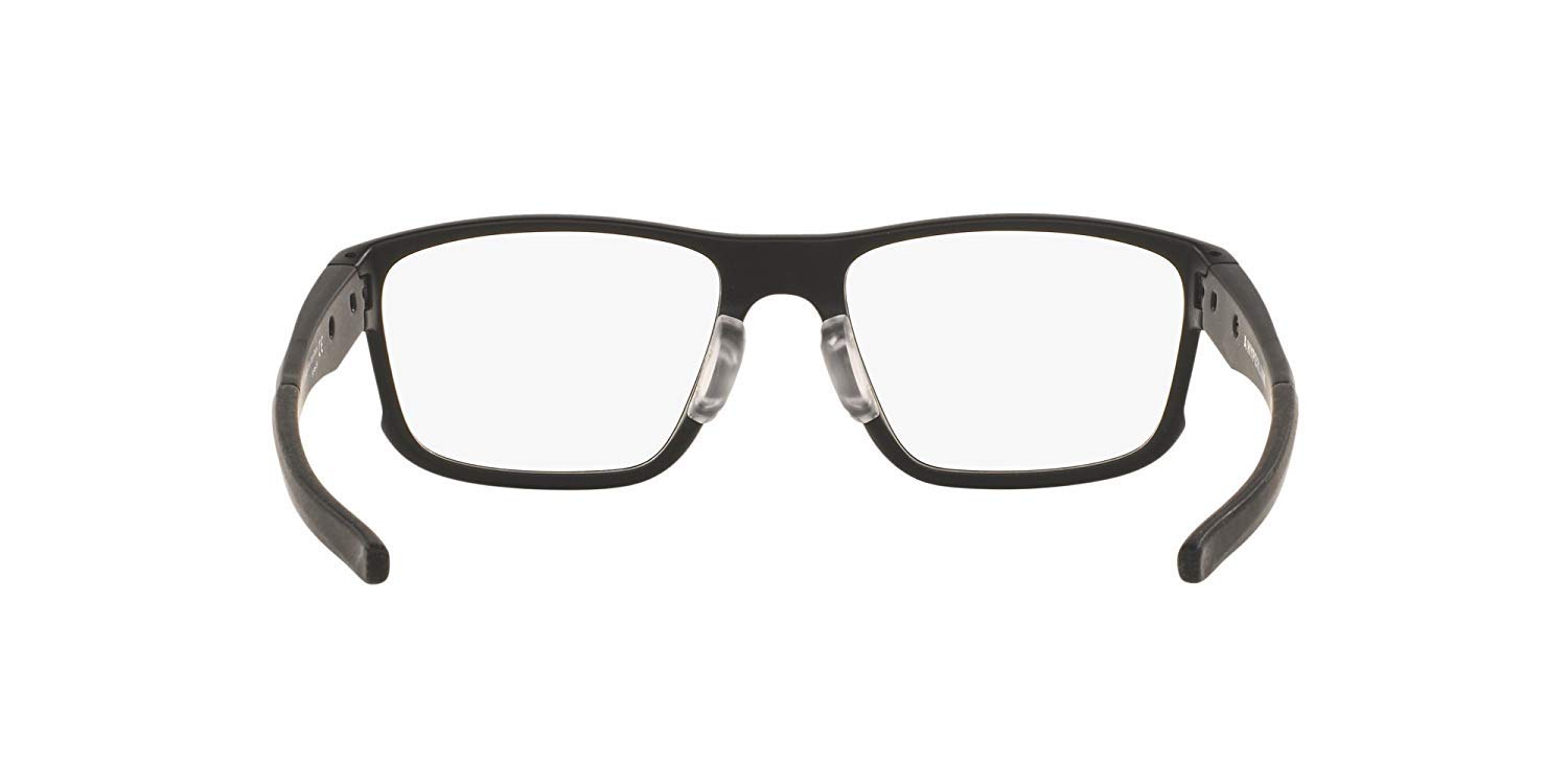 Oakley Men's Ox8051 Hyperlink Asian Fit Square Prescription Eyewear Frames, Satin Black/Demo Lens, 54 mm