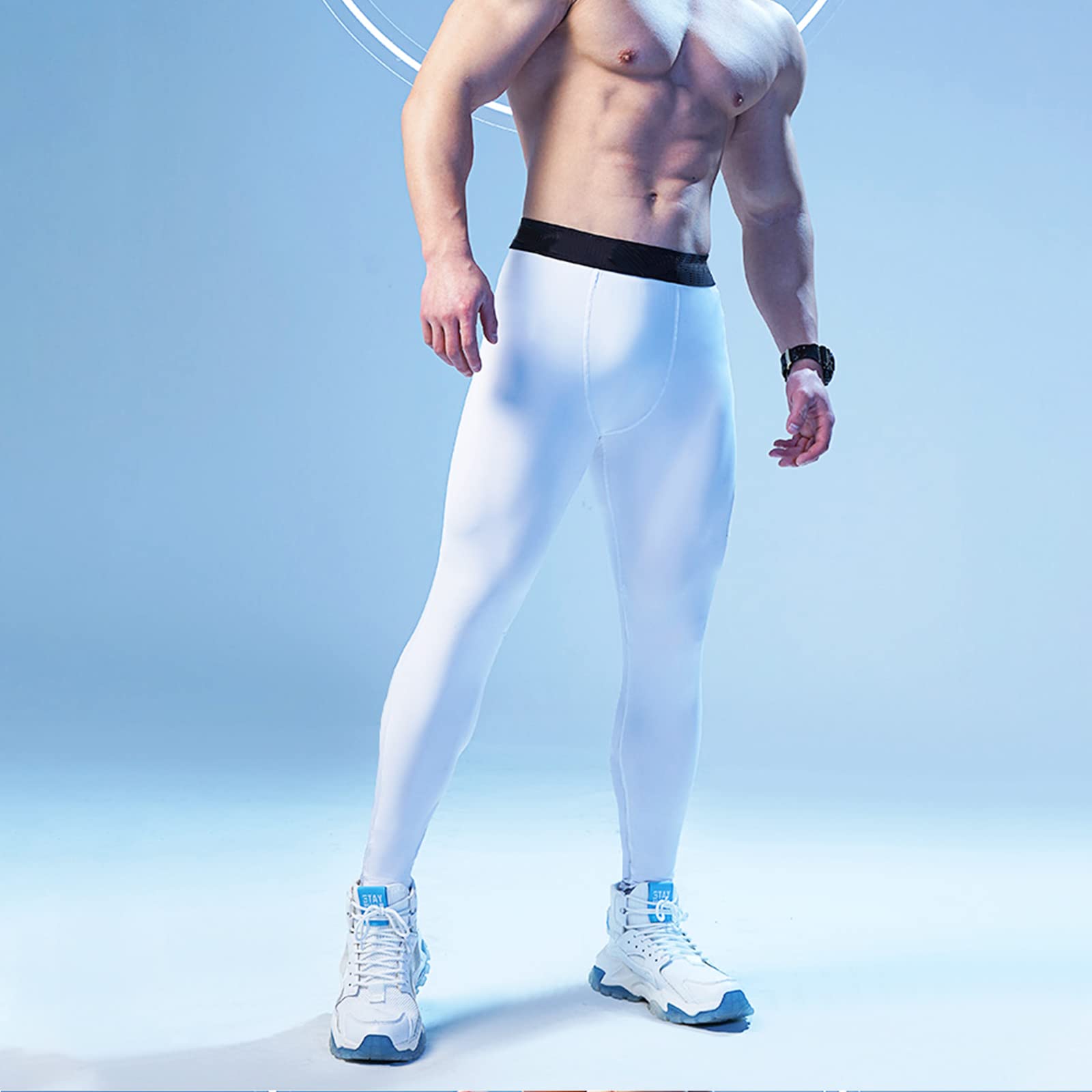 VLITEPRO 3Pack Men's 3/4 Compression Pants Capri Athletic Base Layer Tights Leggings for Running Yoga Basketball