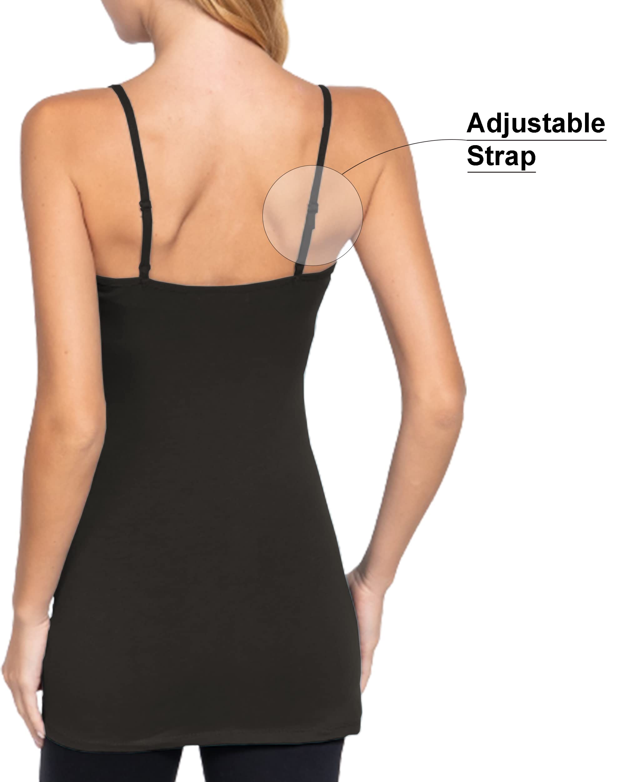 Women's Camisole Spaghetti Tank Top - Soft Athletic Active Workout Undershirts Underwear Layer Tanktop Tops (8745, X-Large Nude4)