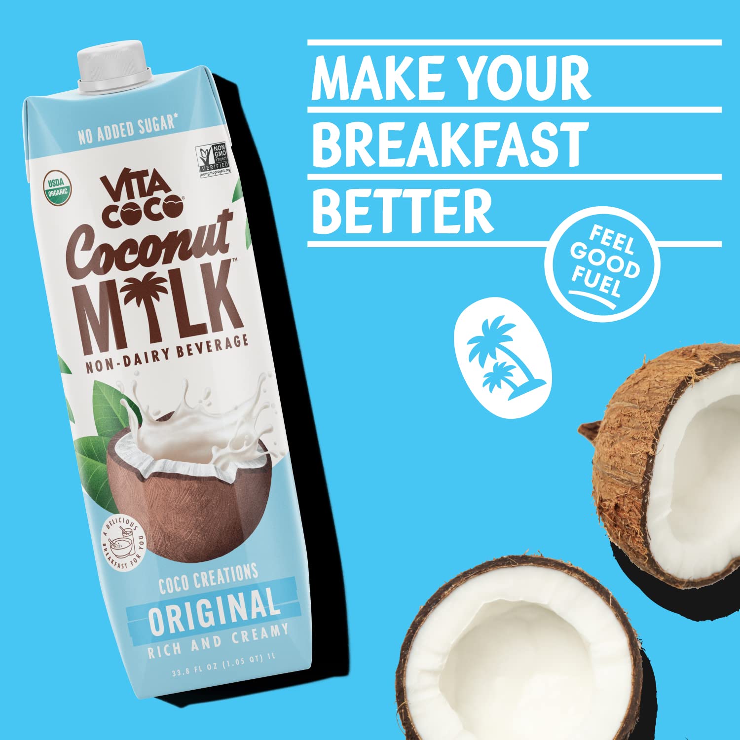 Vita Coco Coconut Milk, Dairy-Free, Gluten-Free - 33.8 Fl Oz, Pack of 6
