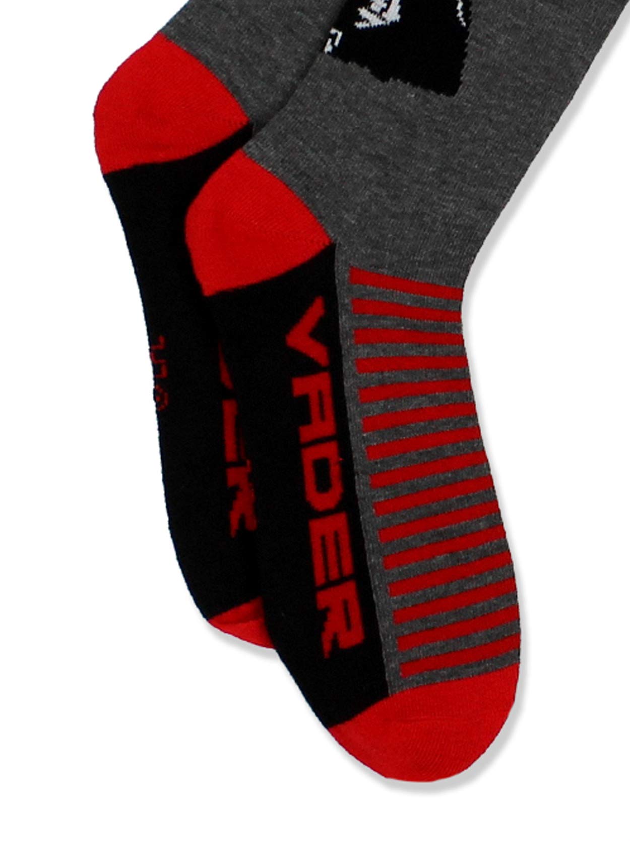 STAR WARS Toddler Boys 3 pack Socks (Shoe: 7-10 (Sock: 4-6), Grey/Multi Crew)
