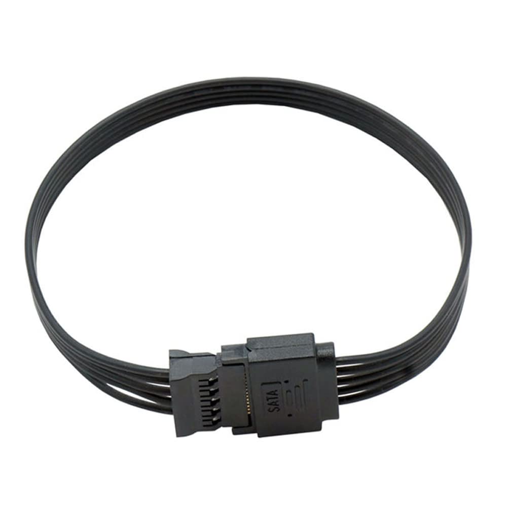 YiKaiEn 15 Pin SATA Power Extension Cable SATA Male to Female Extender Cable Adapter for HDD Hard Drive 12.6inch 32cm
