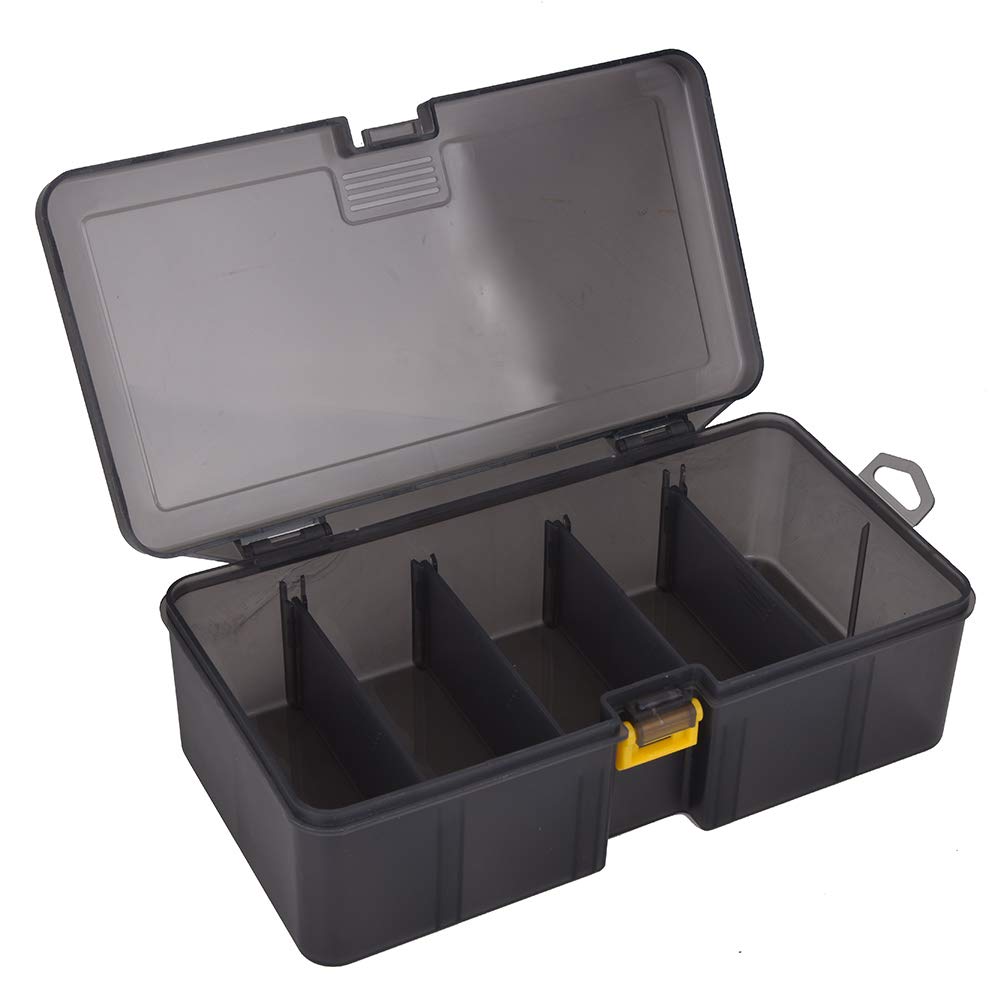Yeuipea Fishing Box, Double Layers Plastic Fishing Box for Lures Bait Tools Accessories Storage