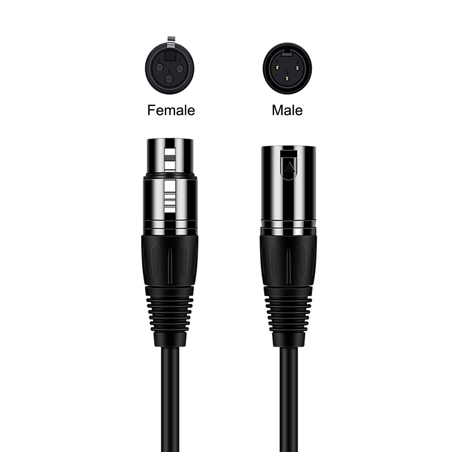 TZMOIK XLR Microphone Cable 30 Foot Male to Female Microphone for Microphone,Camera,Phantom Power,Sound Console,Power Amplifier,soundbox (30FT)