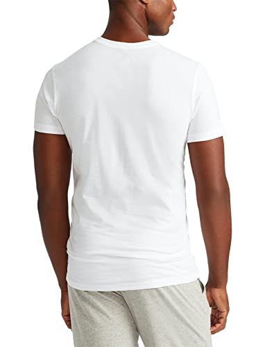 POLO RALPH LAUREN Underwear Men's 3 Pack Slim Fit V Neck Tees, White, L