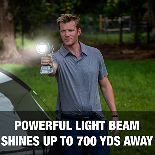 Sun Joe 24V-1500FL-CT 24V IONMAX Cordless 1500-Max Lumen LED Handheld Flashlight/Spotlight/Floodlight, 700-Yard Illumination, 90-Degree Pivot Head, Belt Hook, Tool Only, Green