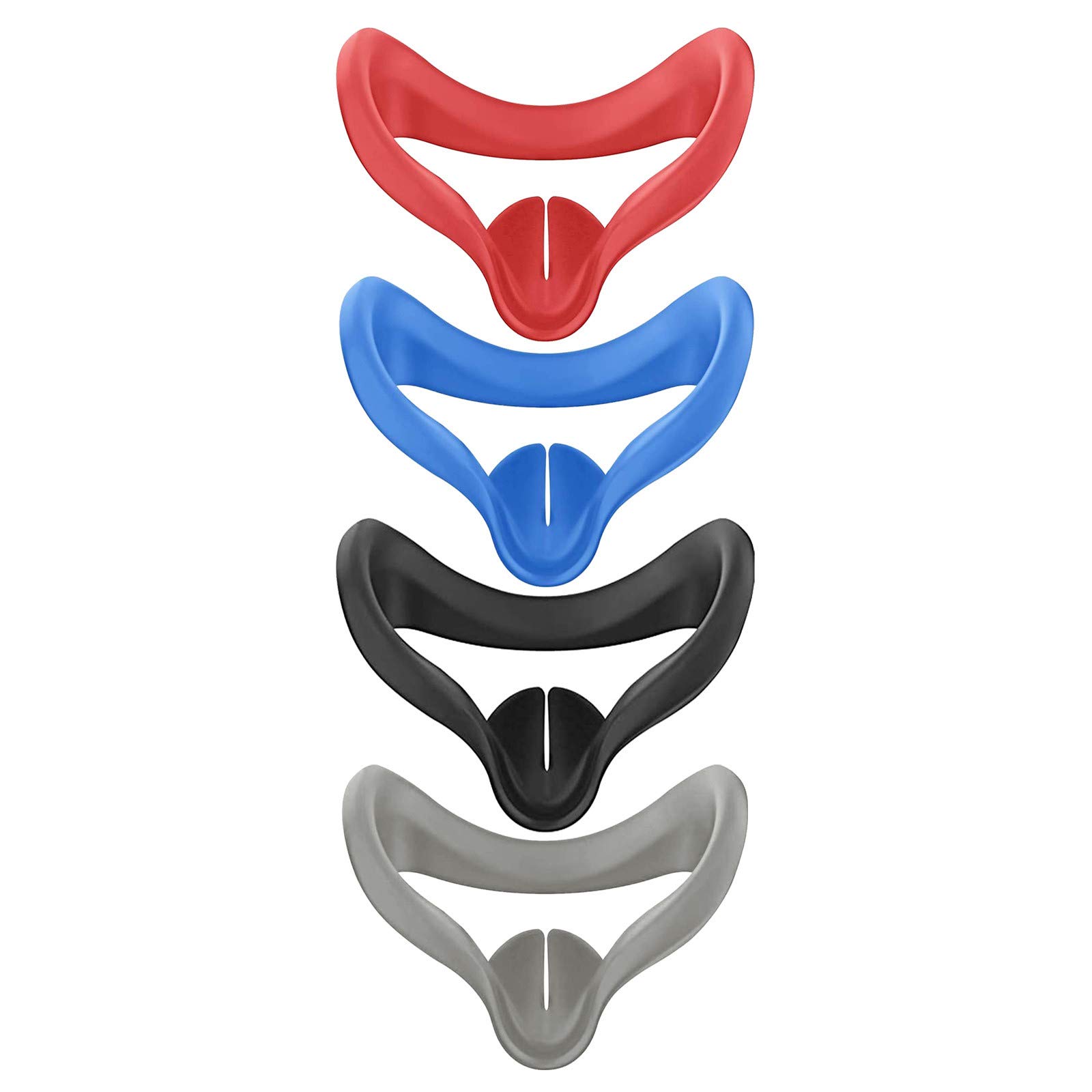 Zerlibeaful Eye Scratch for Skin 2 Lens Case Oculus Pad Cover Quest Silicone Sports Safety Belts for Lifting People (Blue,Black,Red,Gray, One Size)