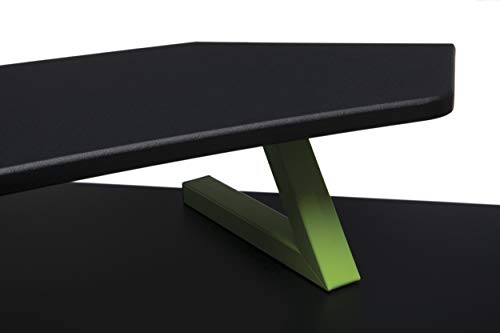 RESPAWN 2000 Gaming Computer Desk, L Shaped Desk, in Green RSP 2000 GRN