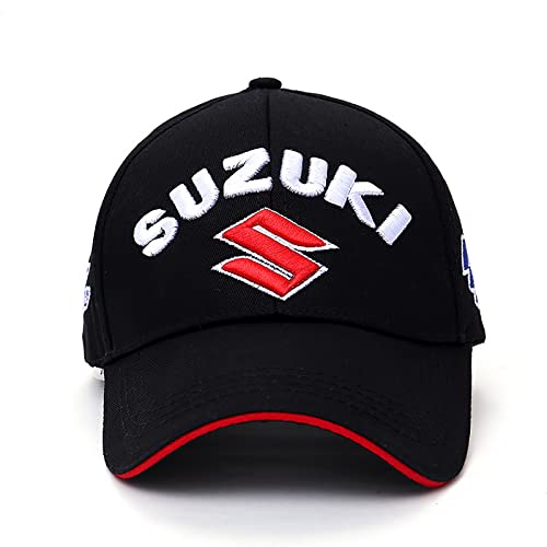 VAIKAXY Suzuki Baseball Accessories Adjustable Embroidered for Men and Women Racing Cars hat (Blue)
