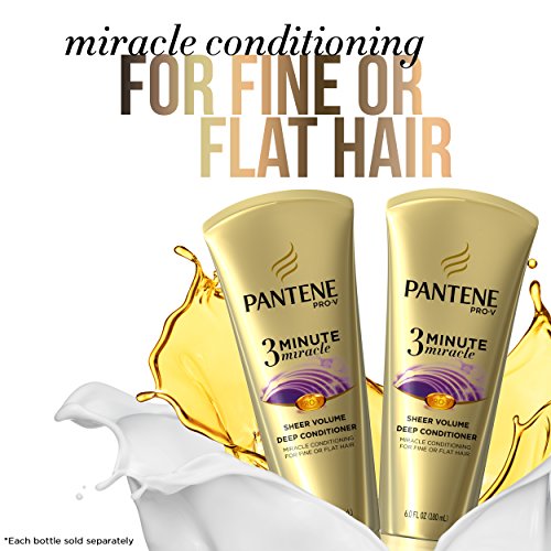 Pantene 3 Minute Miracle Treatment 6 Oz Sheer Volume Deep Conditioner (Pack of 3)
