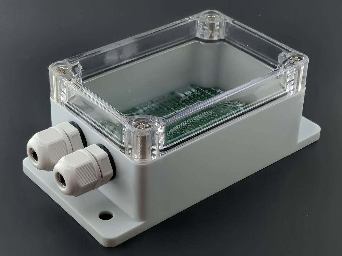qBox DIY IOT Enclosure Kit (No SMA), IOT Enclosure for Arduino MKR Feather ESP32 Cellular LoRa WiFi Board, Waterproof IP65 Enclosure with Glands, prototyping PCB