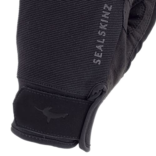 SEALSKINZ Unisex Waterproof All Weather Glove, Black, Large